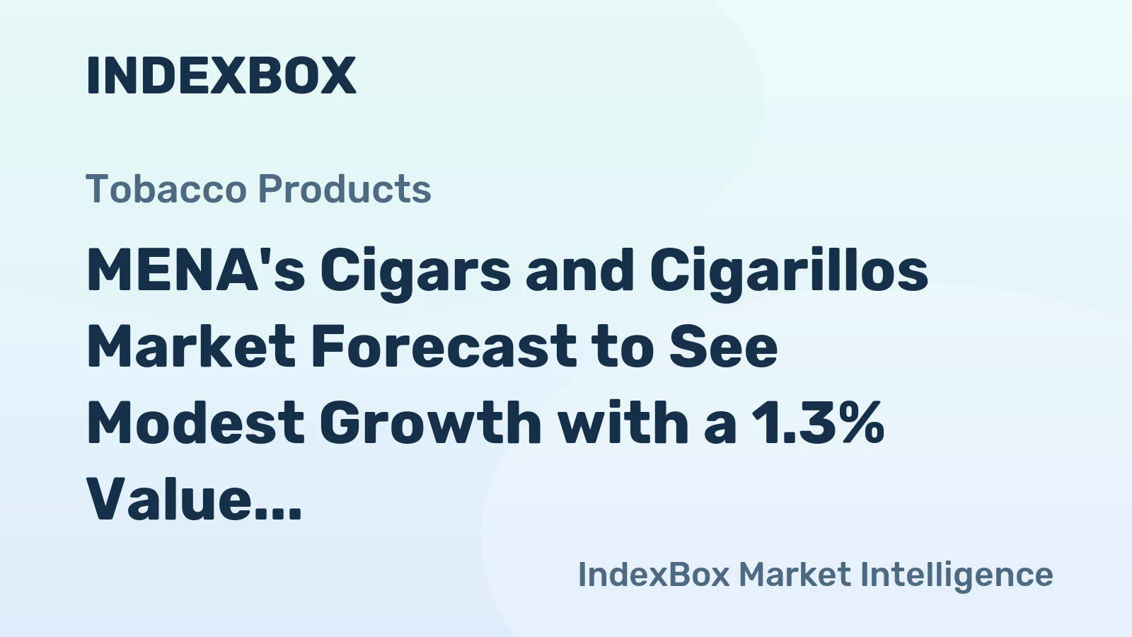 MENA's Cigars and Cigarillos Market Forecast to See Modest Growth with a 1.3% Value CAGR