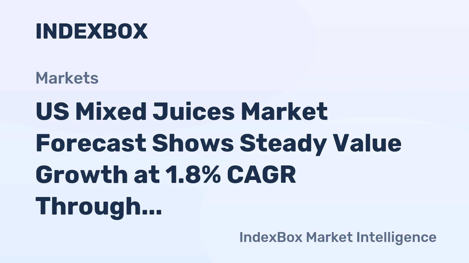 US Mixed Juices Market Forecast Shows Steady Value Growth at 1.8% CAGR Through 2035 Amid Flat Volume Trends