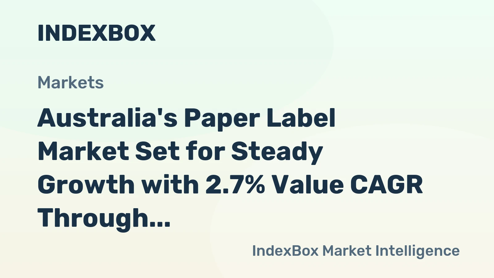 Australia's Paper Label Market Set for Steady Growth with 2.7% Value CAGR Through 2035