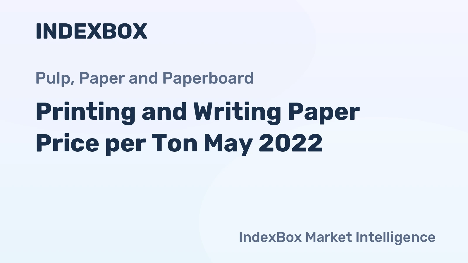 Printing and Writing Paper Price per Ton May 2022