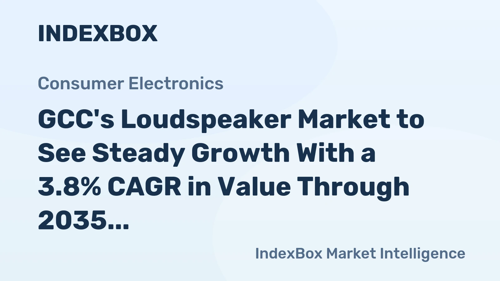 GCC's Loudspeaker Market to See Steady Growth With a 3.8% CAGR in Value Through 2035