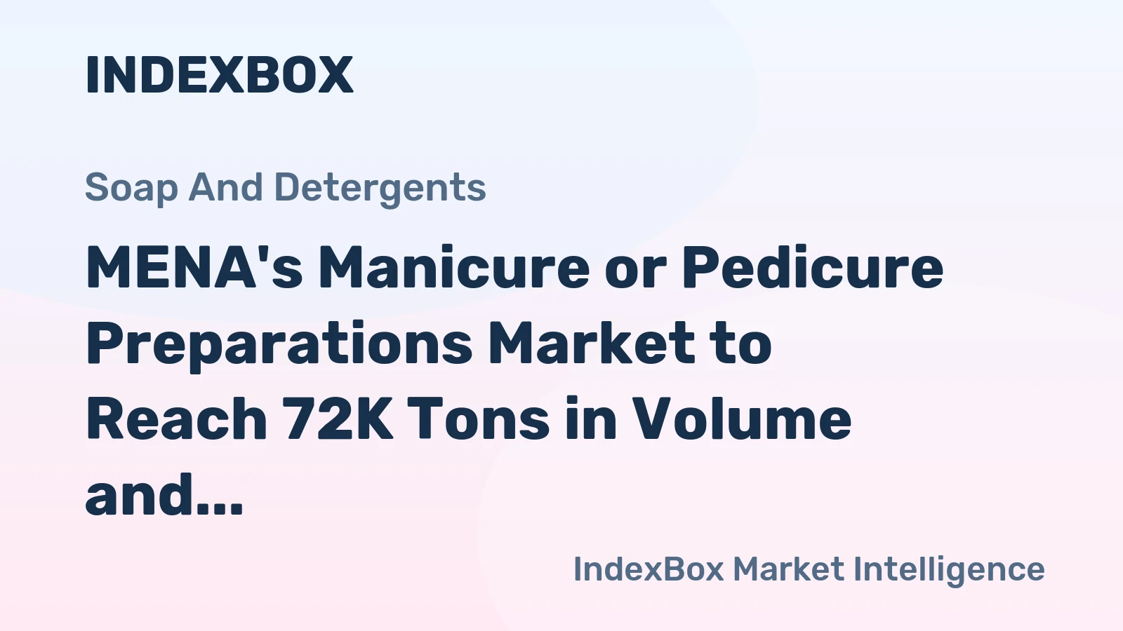 MENA's Manicure or Pedicure Preparations Market to Reach 72K Tons in Volume and $507M in Value by 2035