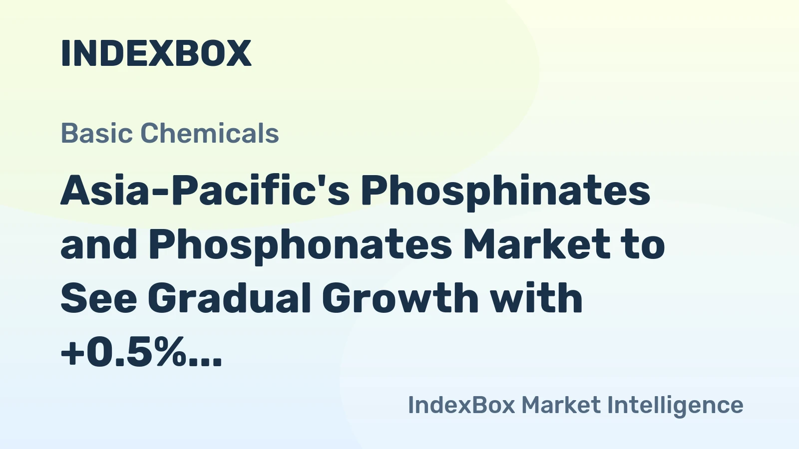 Asia-Pacific's Phosphinates and Phosphonates Market to See Gradual Growth with +0.5% CAGR Expected from 2024 to 2035