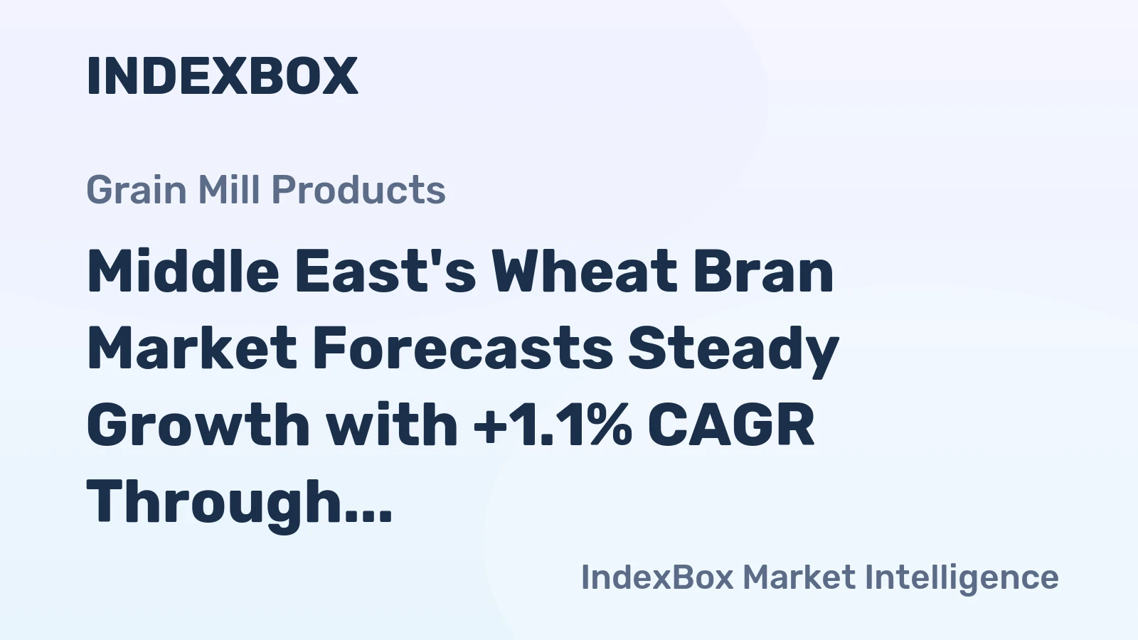Middle East's Wheat Bran Market Forecasts Steady Growth with +1.1% CAGR Through 2035
