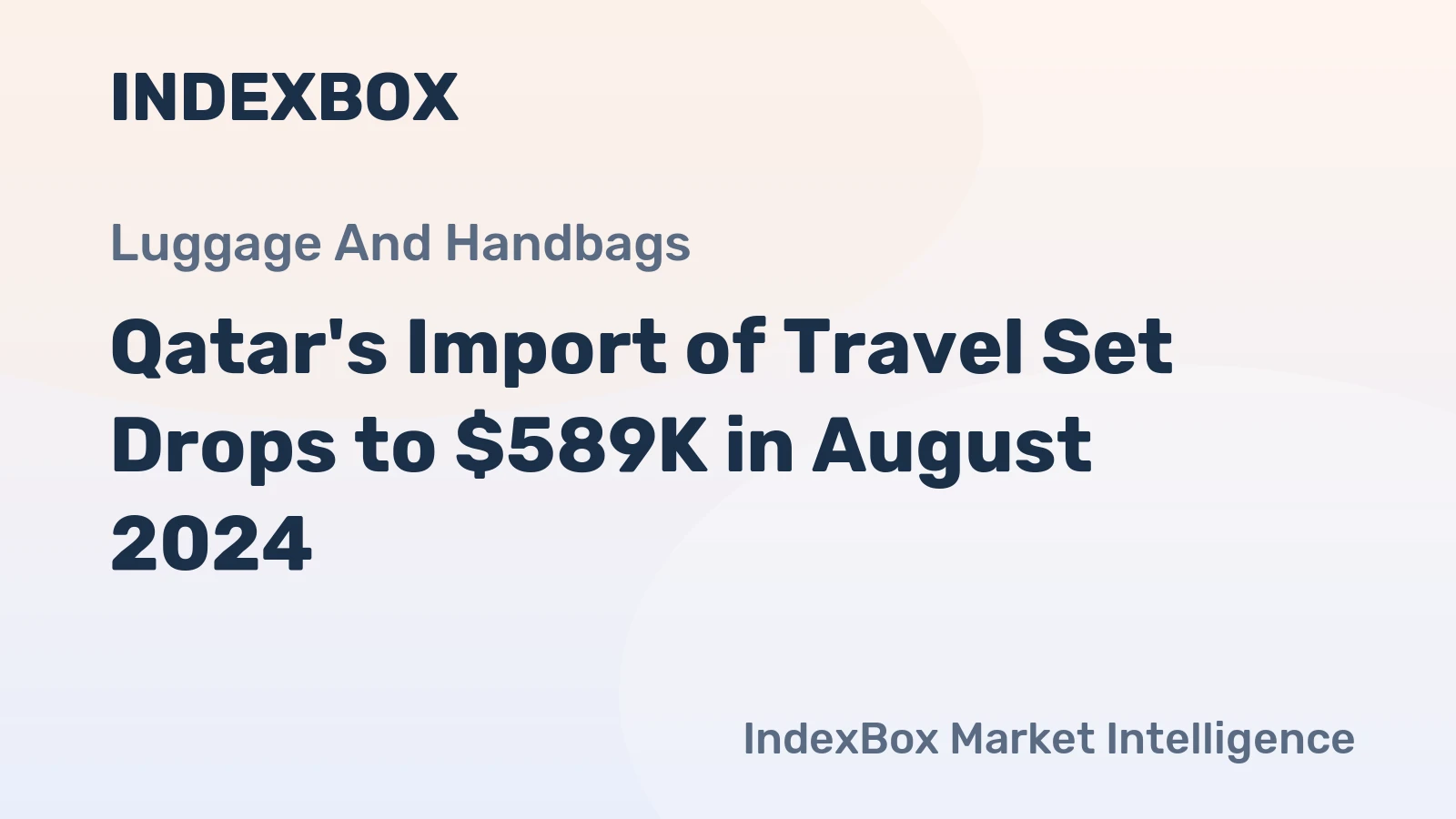Qatar's Import of Travel Set Drops to $589K in August 2024