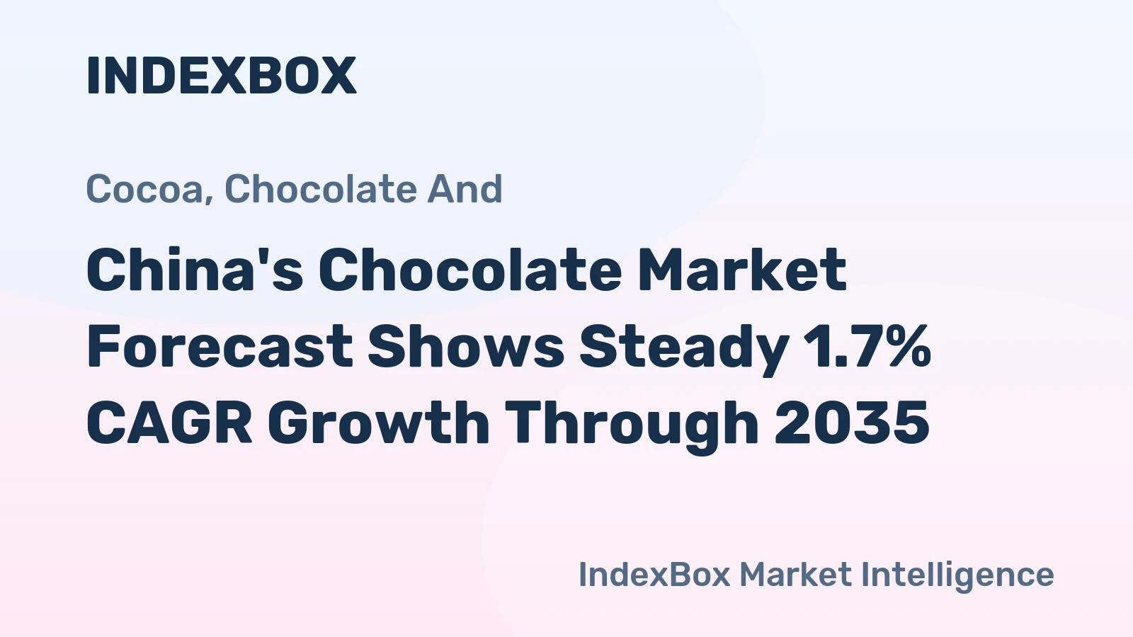 China's Chocolate Market Forecast Shows Steady 1.7% CAGR Growth Through 2035