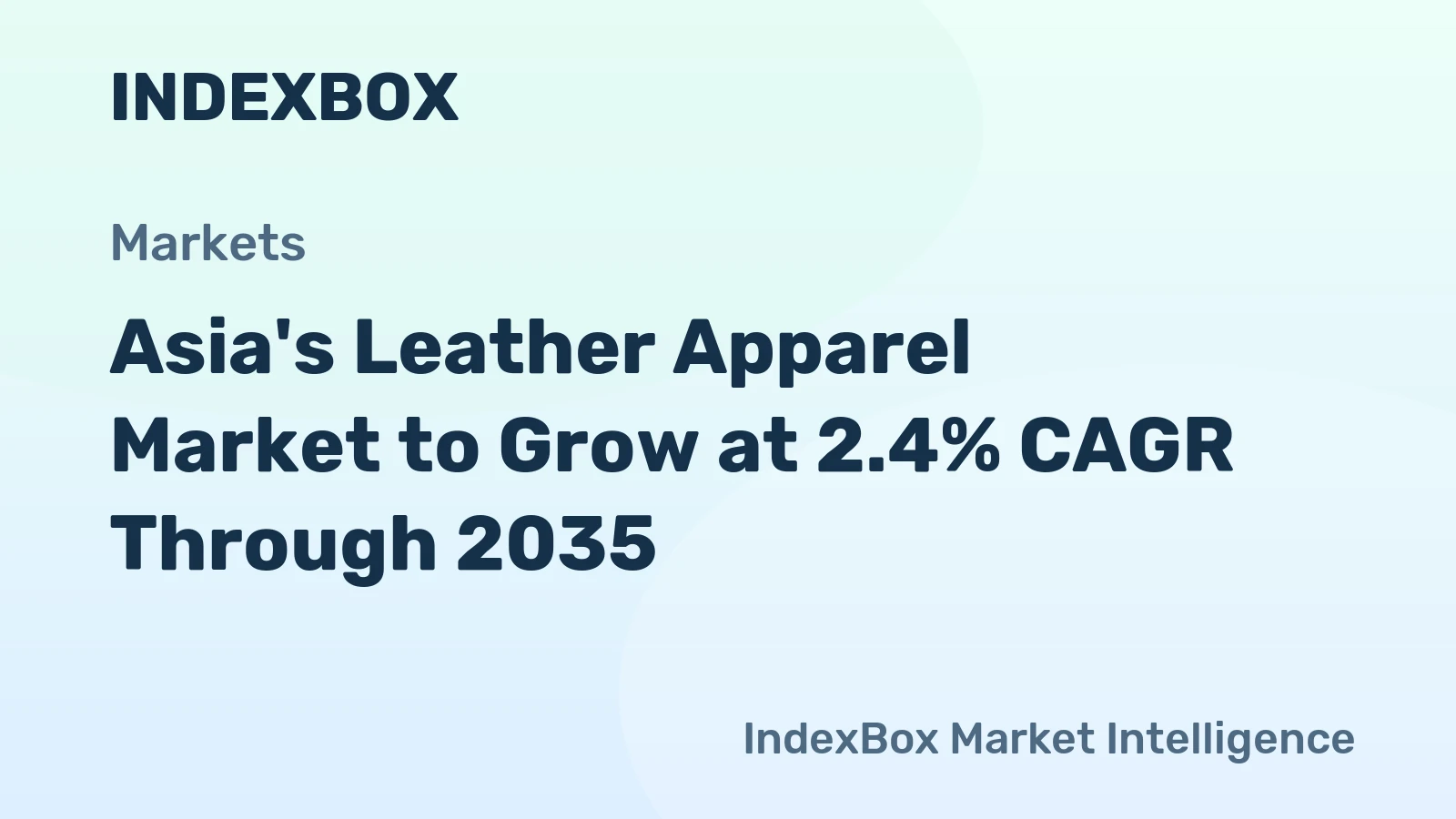 Asia's Leather Apparel Market to Grow at 2.4% CAGR Through 2035