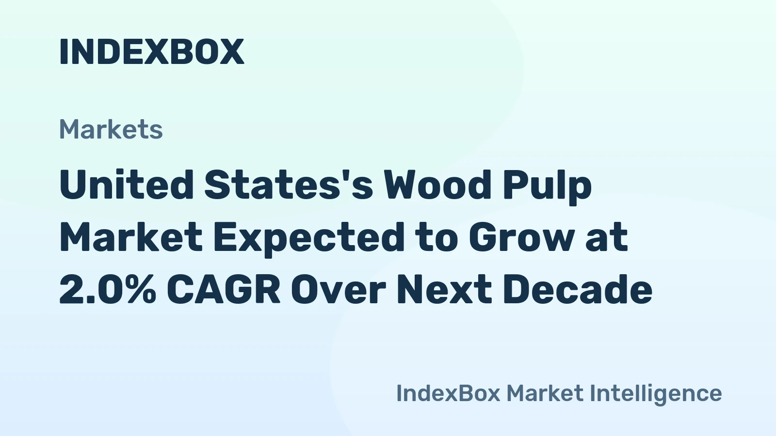 United States's Wood Pulp Market Expected to Grow at 2.0% CAGR Over Next Decade