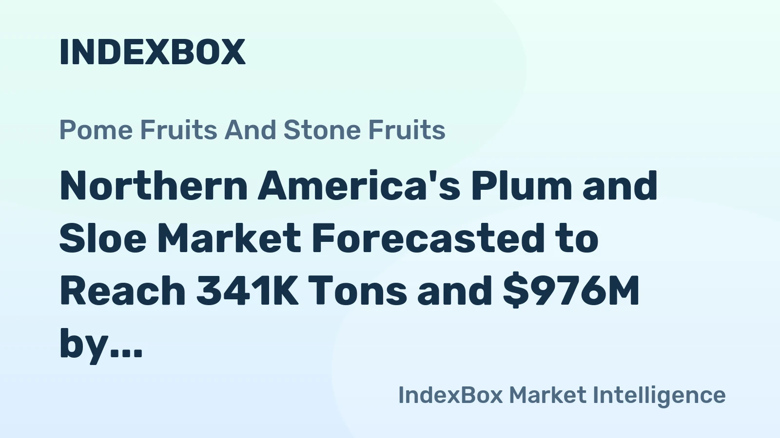 Northern America's Plum and Sloe Market Forecasted to Reach 341K Tons and $976M by 2035