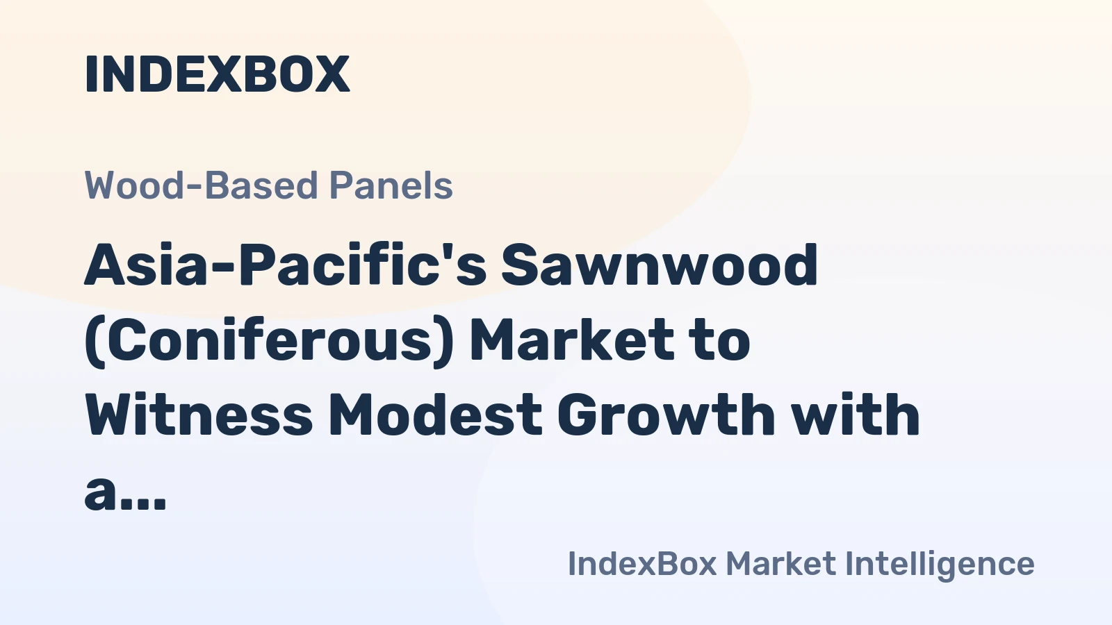 Asia-Pacific's Sawnwood (Coniferous) Market to Witness Modest Growth with a CAGR of +0.6% from 2024 to 2035
