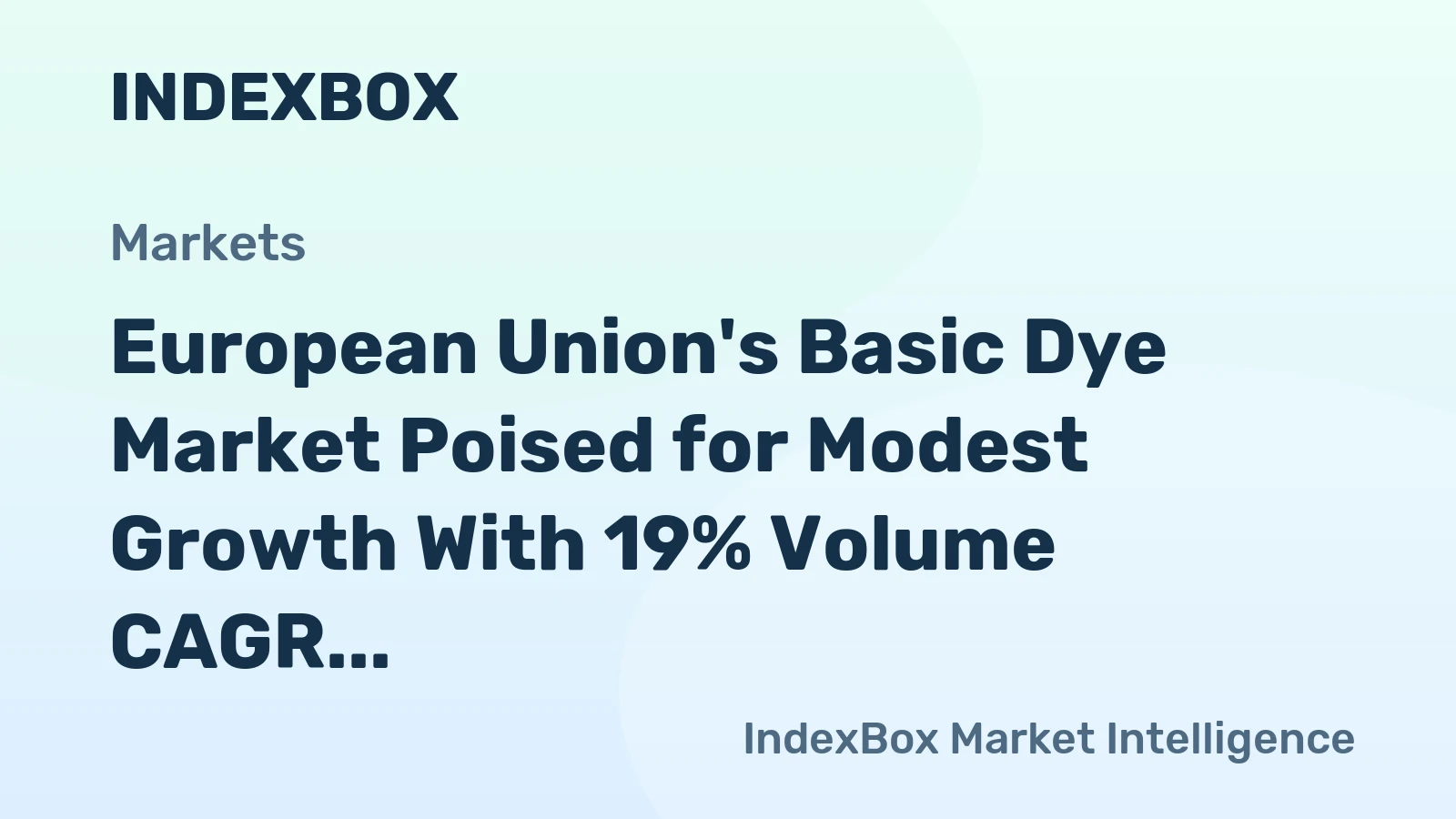 European Union's Basic Dye Market Poised for Modest Growth With 19% Volume CAGR Through 2035