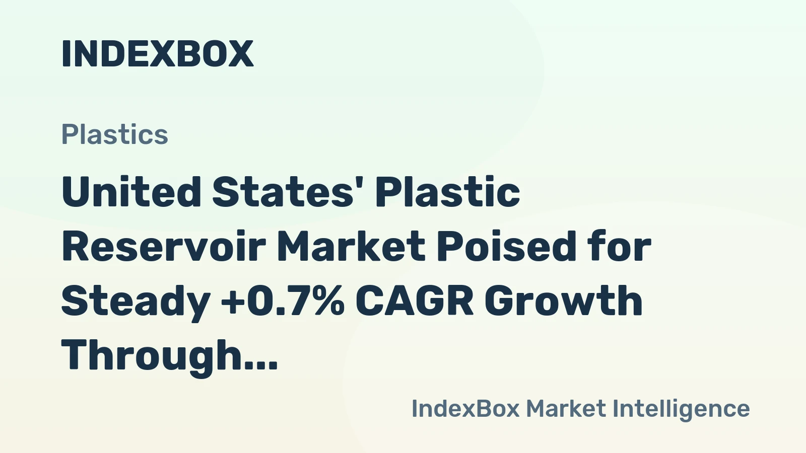 United States' Plastic Reservoir Market Poised for Steady +0.7% CAGR Growth Through 2035