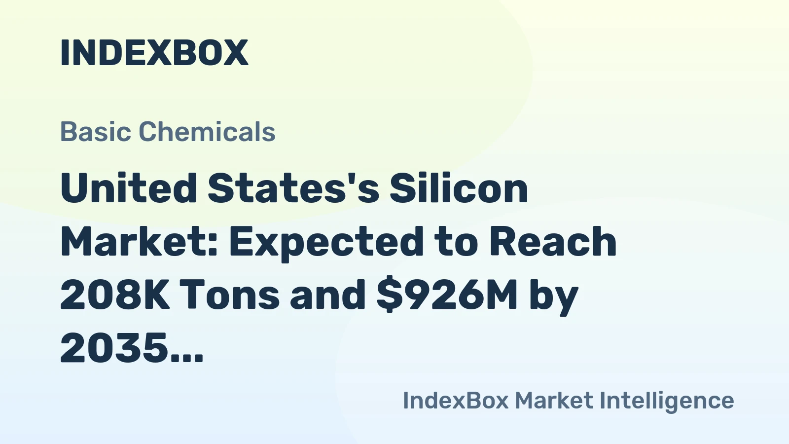 United States's Silicon Market: Expected to Reach 208K Tons and $926M by 2035