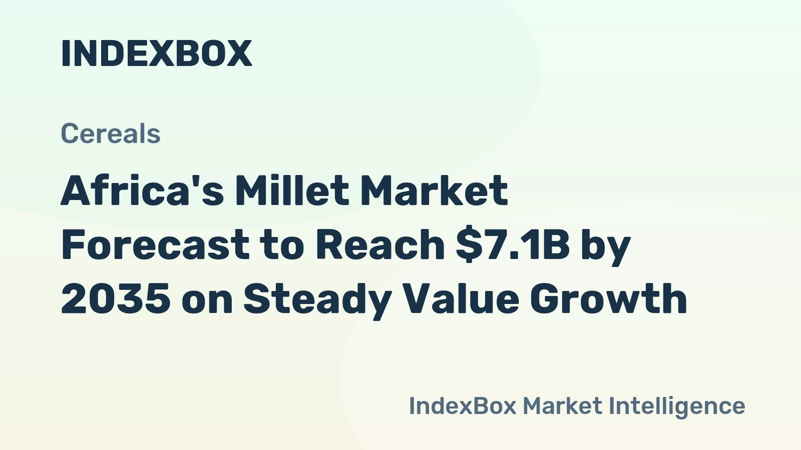 Africa's Millet Market Forecast to Reach $7.1B by 2035 on Steady Value Growth