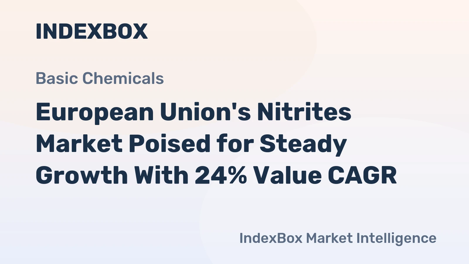 European Union's Nitrites Market Poised for Steady Growth With 24% Value CAGR