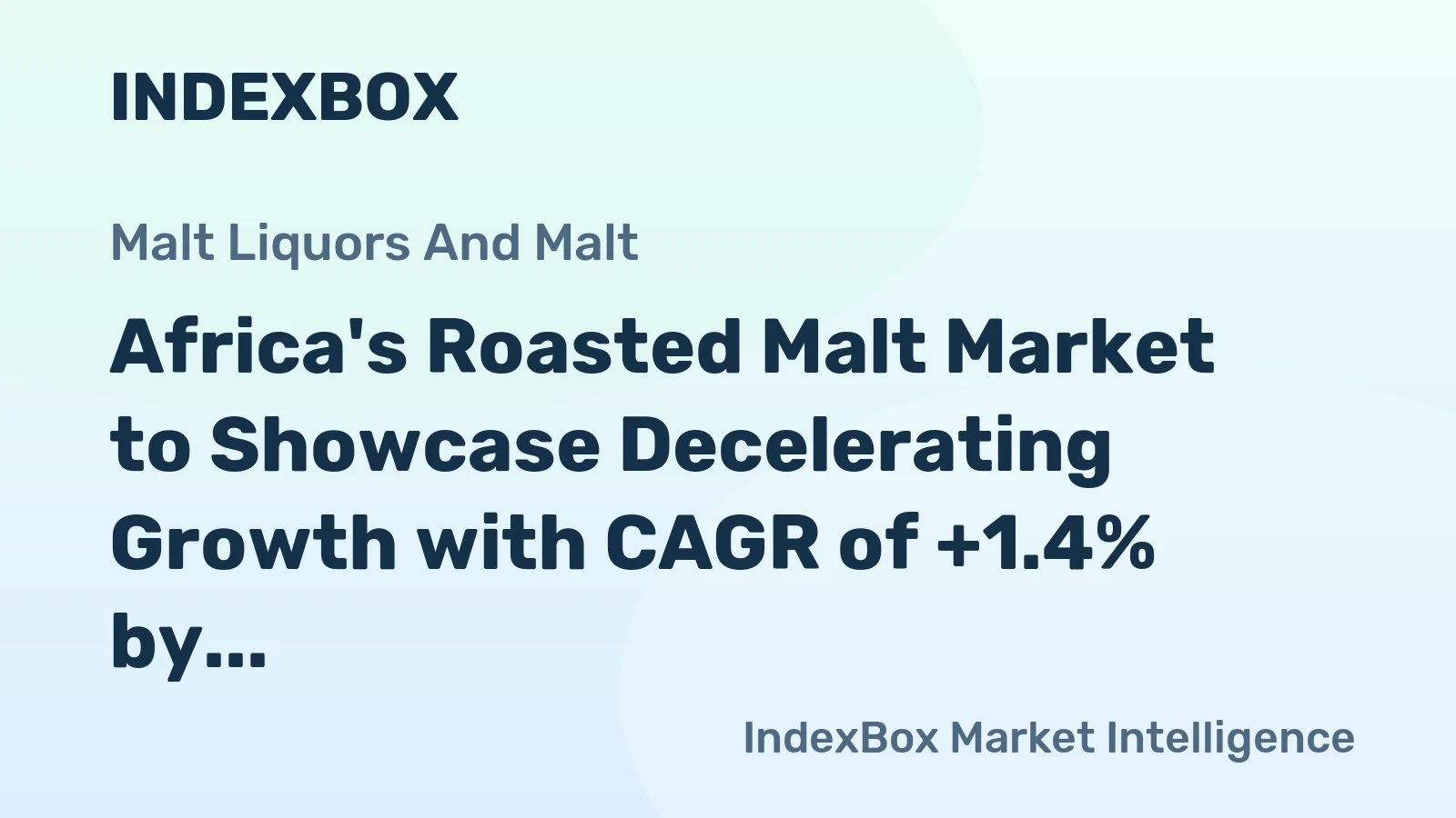 Africa's Roasted Malt Market to Showcase Decelerating Growth with CAGR of +1.4% by 2035
