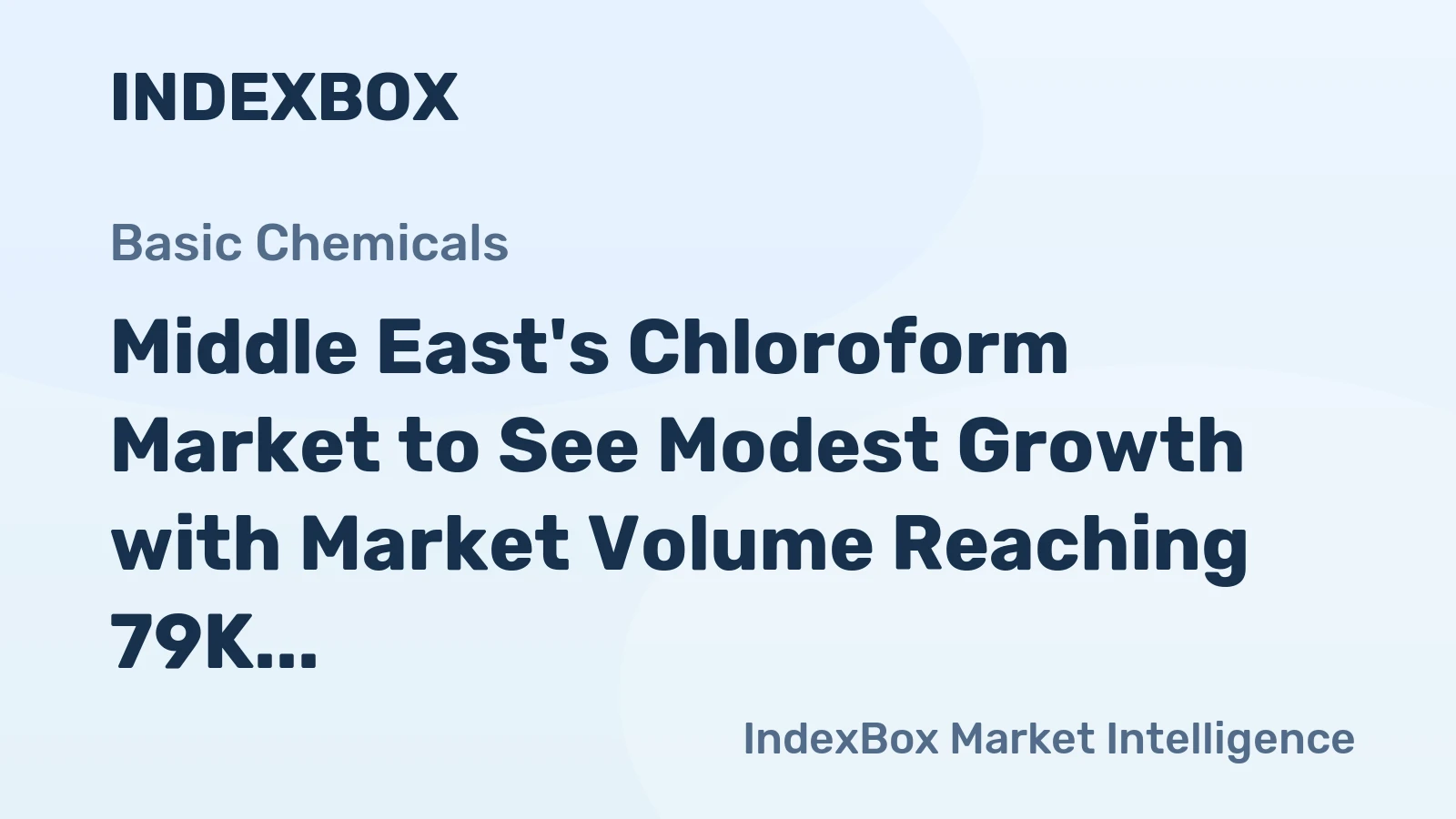 Middle East's Chloroform Market to See Modest Growth with Market Volume Reaching 79K Tons and Value Reaching $840M by 2035