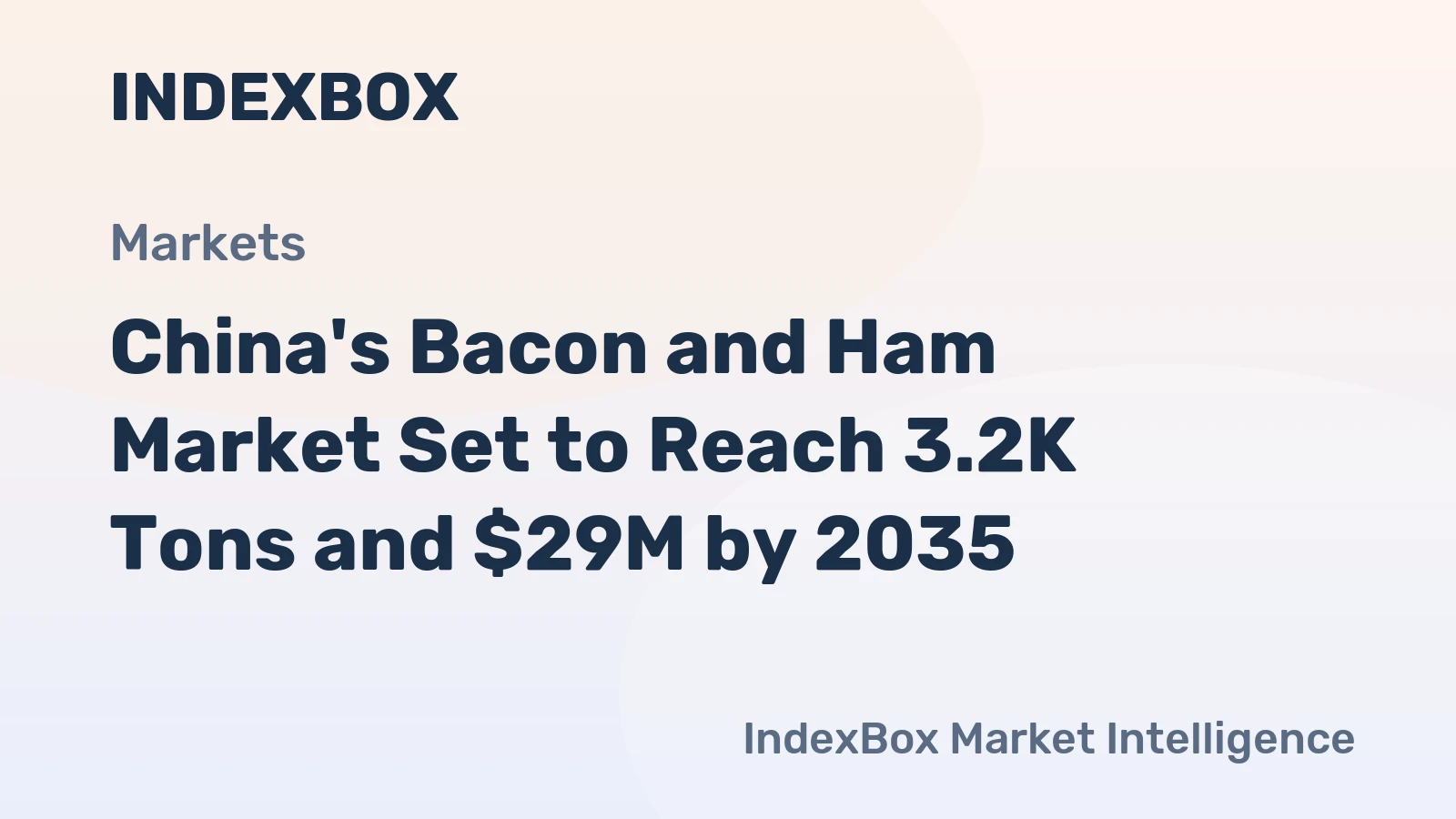 China's Bacon and Ham Market Set to Reach 3.2K Tons and $29M by 2035