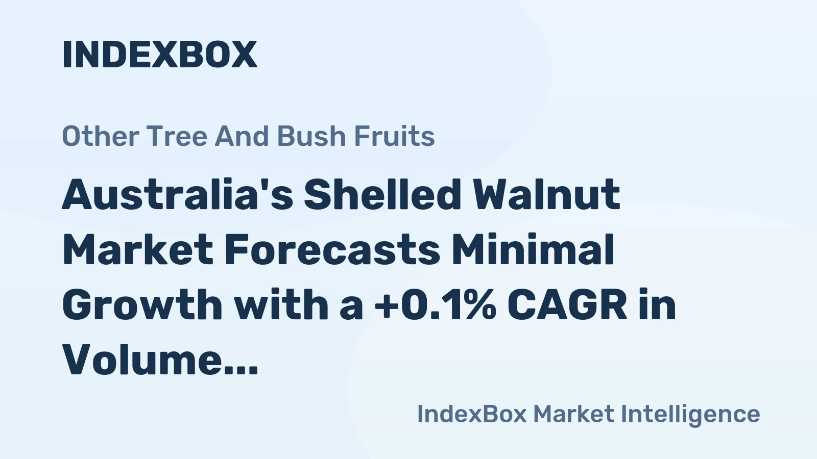 Australia's Shelled Walnut Market Forecasts Minimal Growth with a +0.1% CAGR in Volume