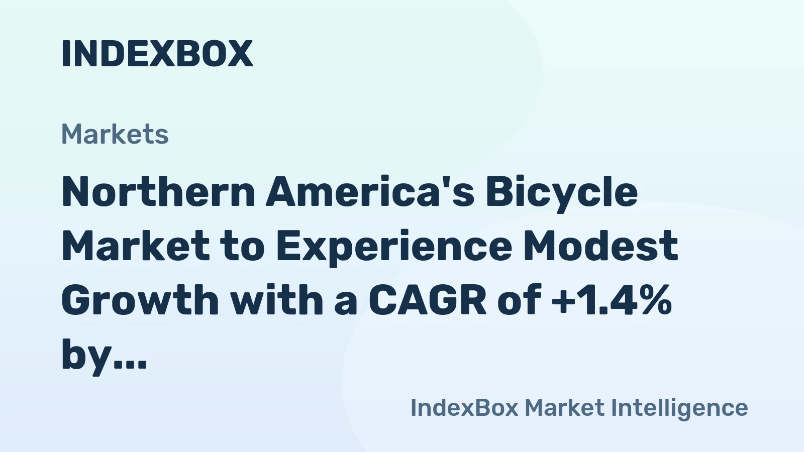 Northern America's Bicycle Market to Experience Modest Growth with a CAGR of +1.4% by 2035