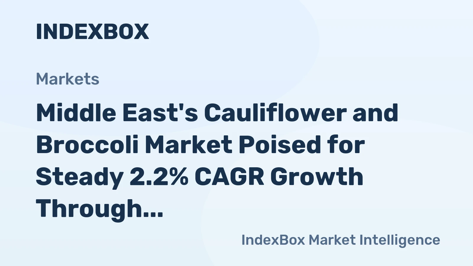 Middle East's Cauliflower and Broccoli Market Poised for Steady 2.2% CAGR Growth Through 2035