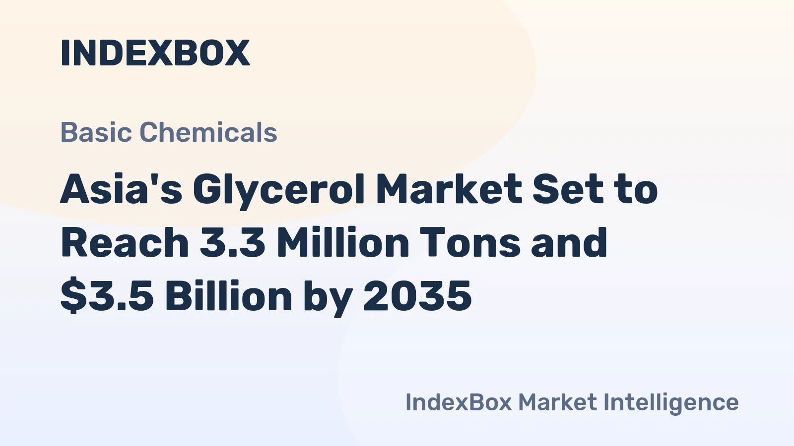 Asia's Glycerol Market Set to Reach 3.3 Million Tons and $3.5 Billion by 2035