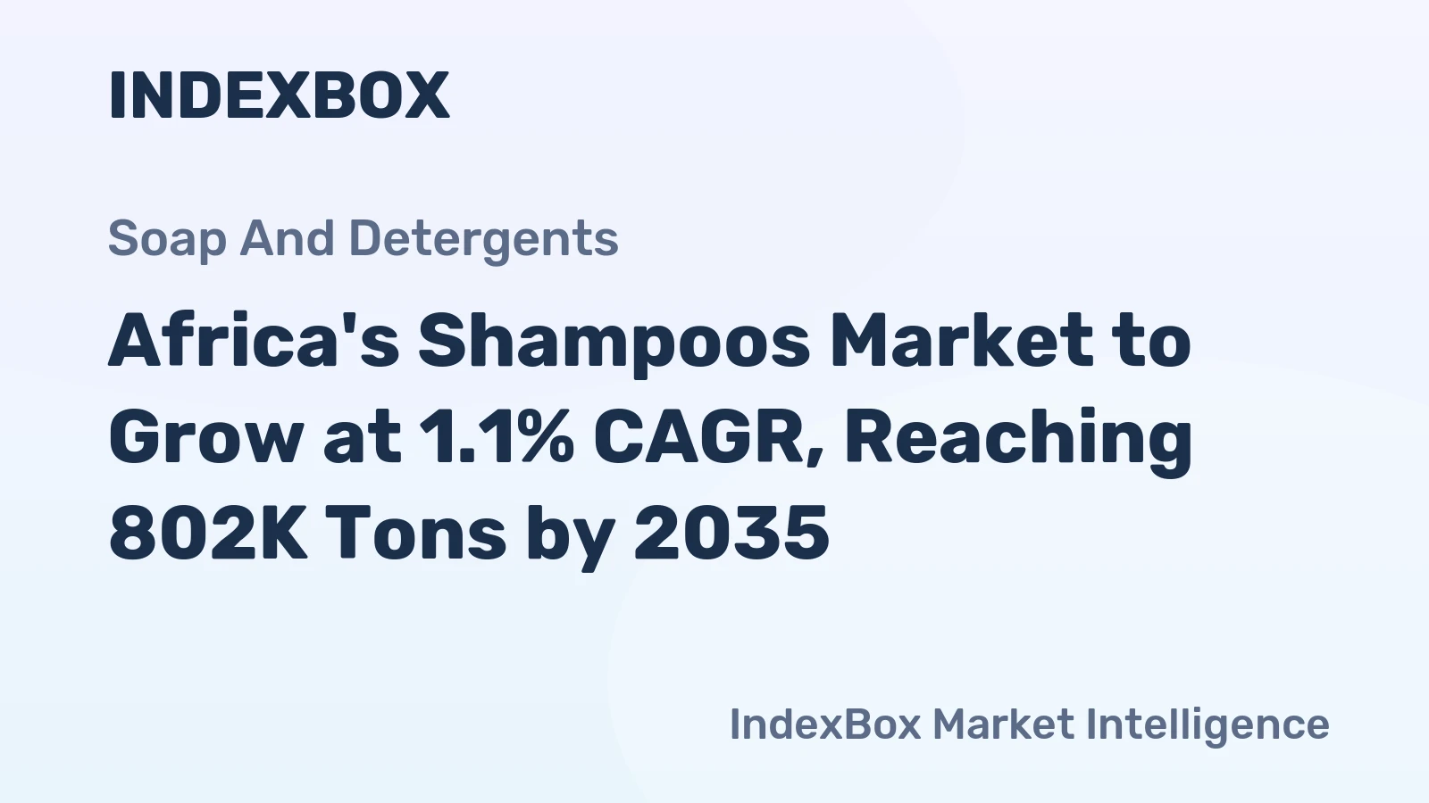 Africa's Shampoos Market to Grow at 1.1% CAGR, Reaching 802K Tons by 2035