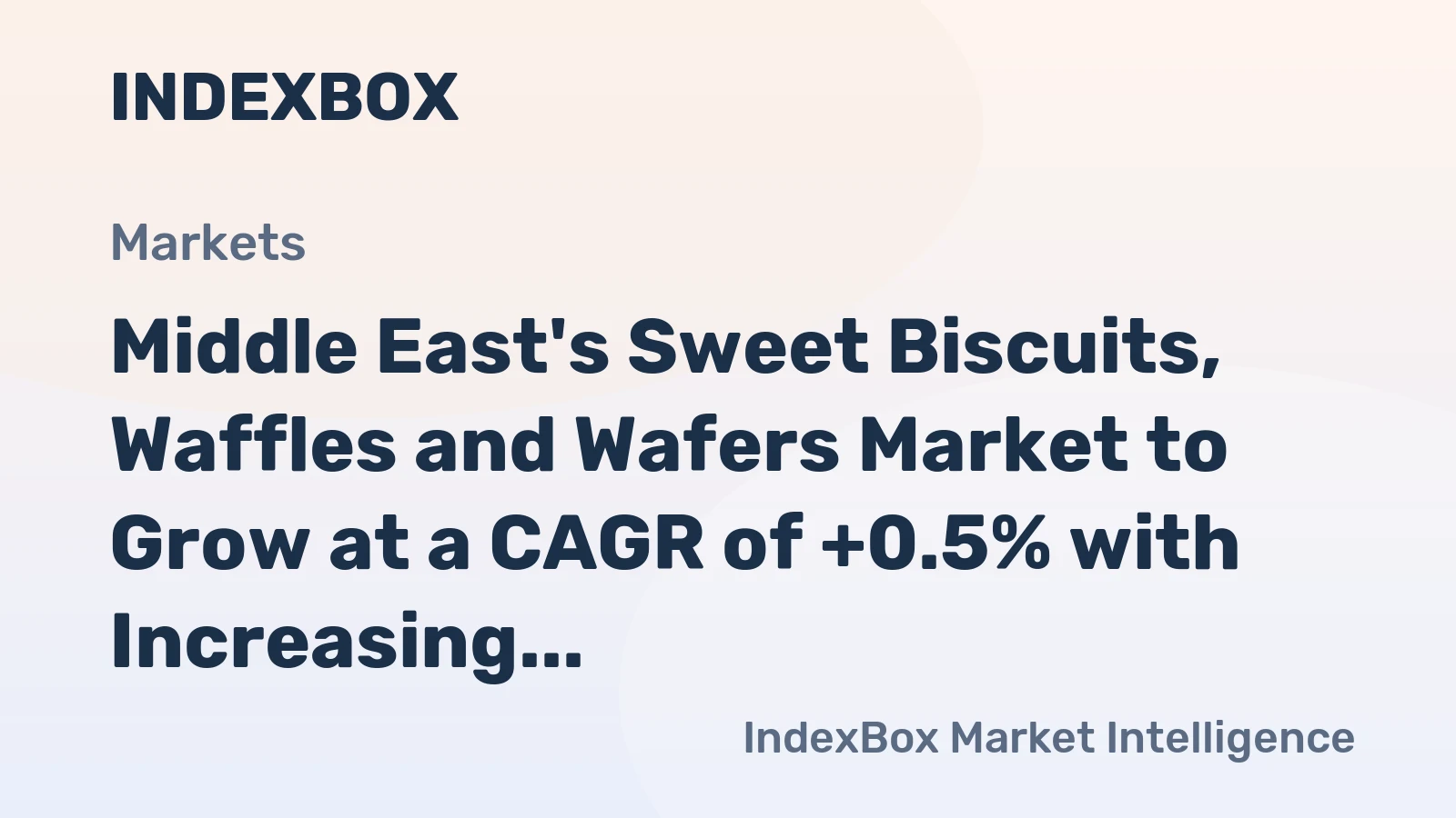Middle East's Sweet Biscuits, Waffles and Wafers Market to Grow at a CAGR of +0.5% with Increasing Demand