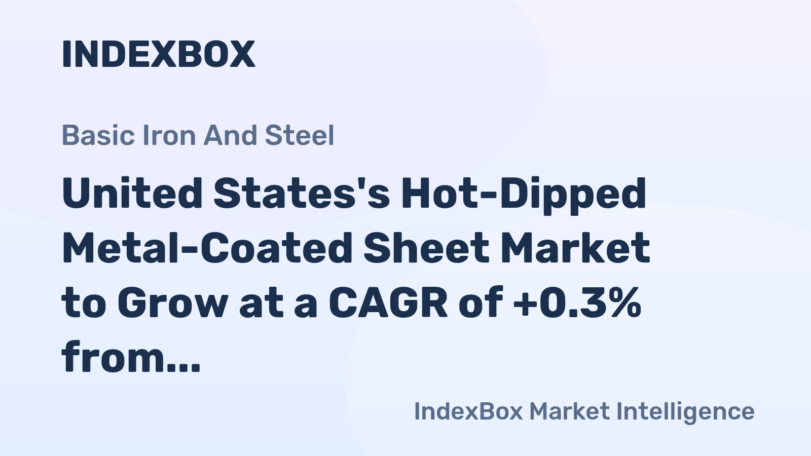 United States's Hot-Dipped Metal-Coated Sheet Market to Grow at a CAGR of +0.3% from 2024 to 2035