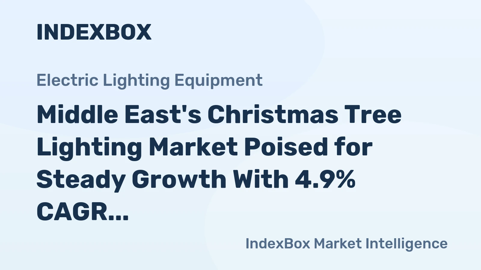 Middle East's Christmas Tree Lighting Market Poised for Steady Growth With 4.9% CAGR in Value