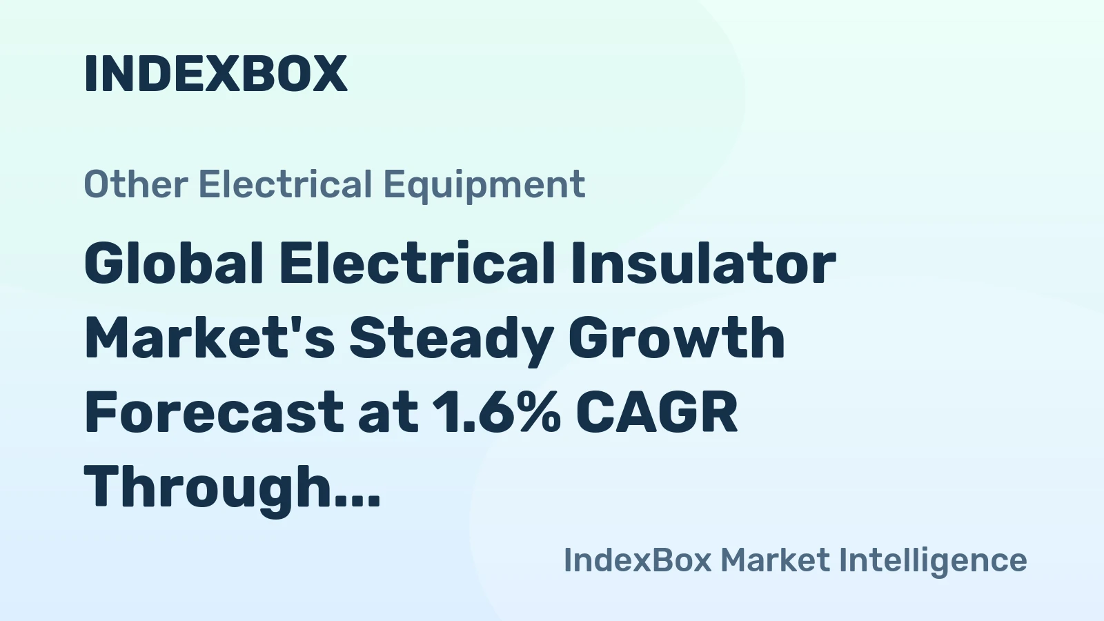 Global Electrical Insulator Market's Steady Growth Forecast at 1.6% CAGR Through 2035