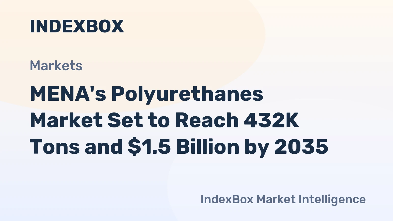 MENA's Polyurethanes Market Set to Reach 432K Tons and $1.5 Billion by 2035