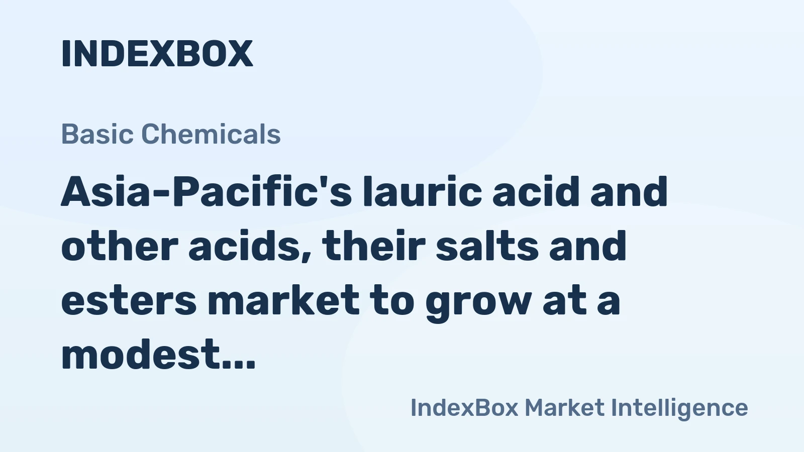 Asia-Pacific's lauric acid and other acids, their salts and esters market to grow at a modest 0.8% CAGR, reaching 1.3M tons by 2035.