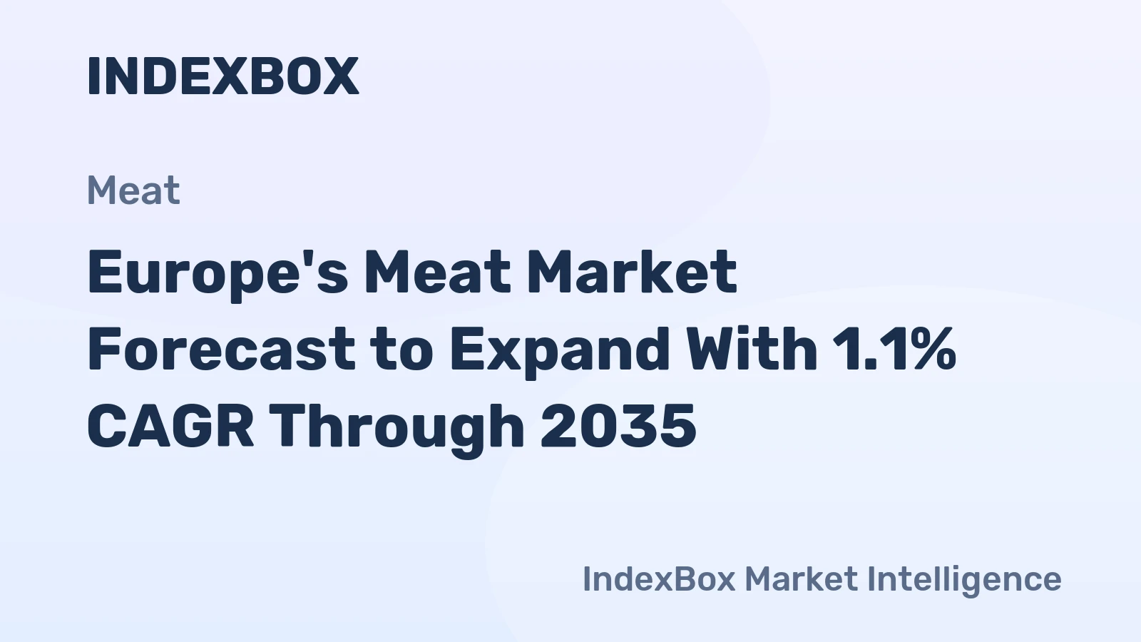 Europe's Meat Market Forecast to Expand With 1.1% CAGR Through 2035