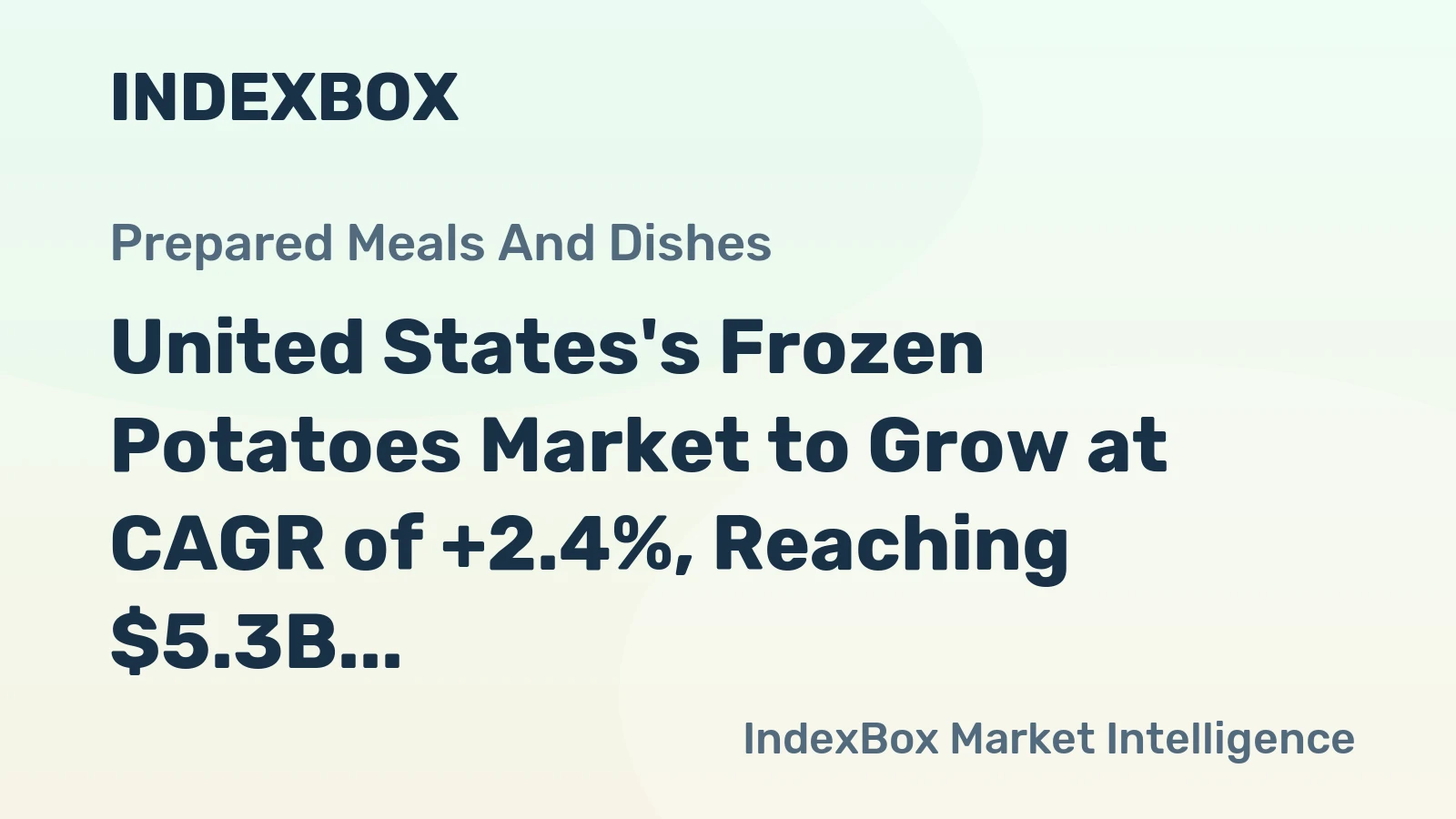 United States's Frozen Potatoes Market to Grow at CAGR of +2.4%, Reaching $5.3B by 2035