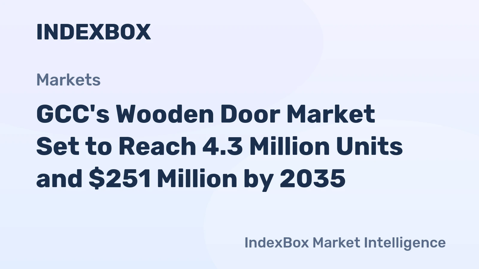 GCC's Wooden Door Market Set to Reach 4.3 Million Units and $251 Million by 2035