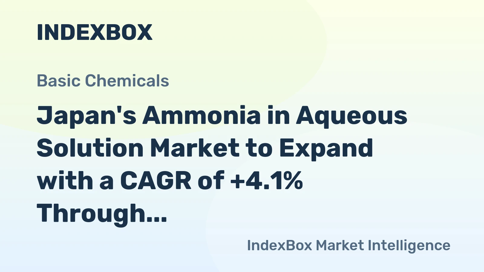 Japan's Ammonia in Aqueous Solution Market to Expand with a CAGR of +4.1% Through 2035