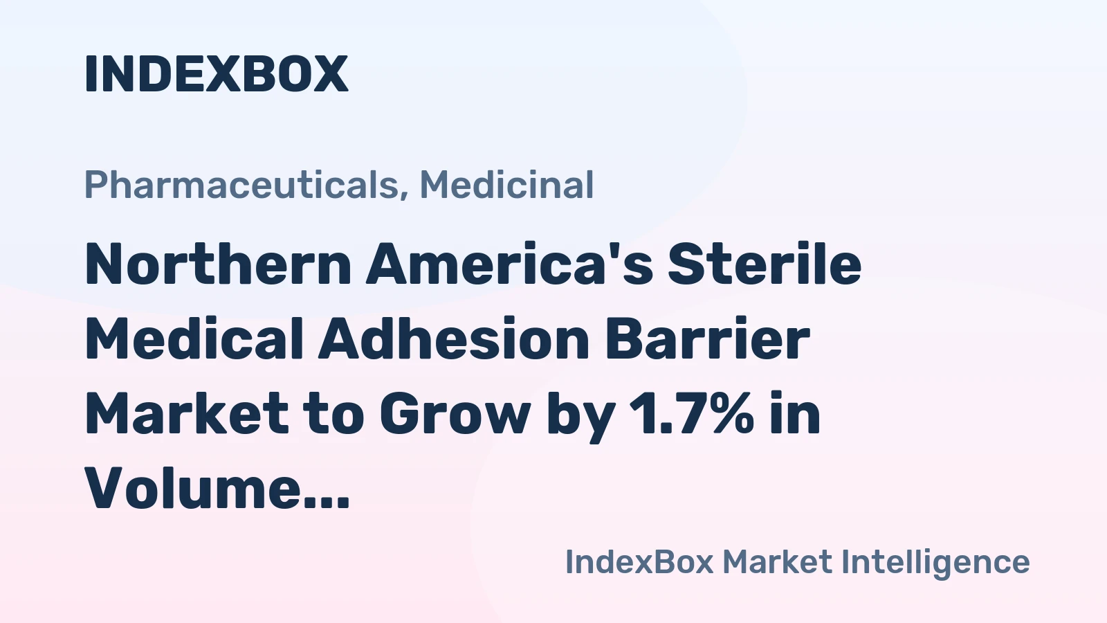 Northern America's Sterile Medical Adhesion Barrier Market to Grow by 1.7% in Volume and Reach 11K Tons by 2035, Valued at $3.9B