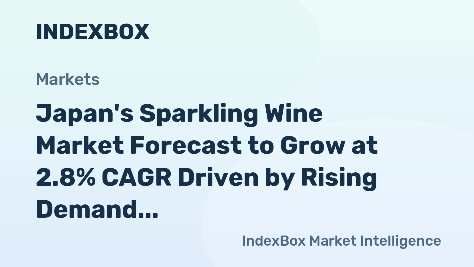 Japan's Sparkling Wine Market Forecast to Grow at 2.8% CAGR Driven by Rising Demand