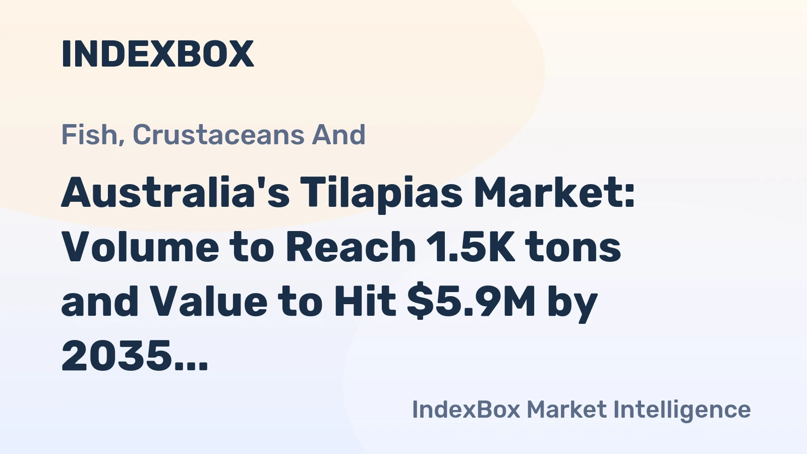 Australia's Tilapias Market: Volume to Reach 1.5K tons and Value to Hit $5.9M by 2035