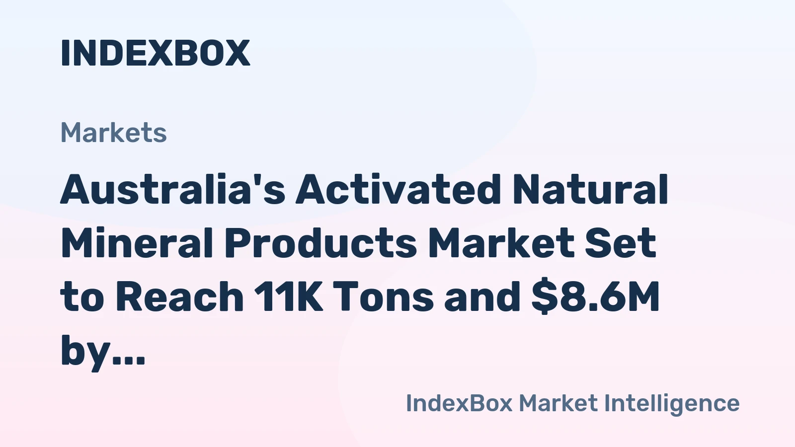 Australia's Activated Natural Mineral Products Market Set to Reach 11K Tons and $8.6M by 2035