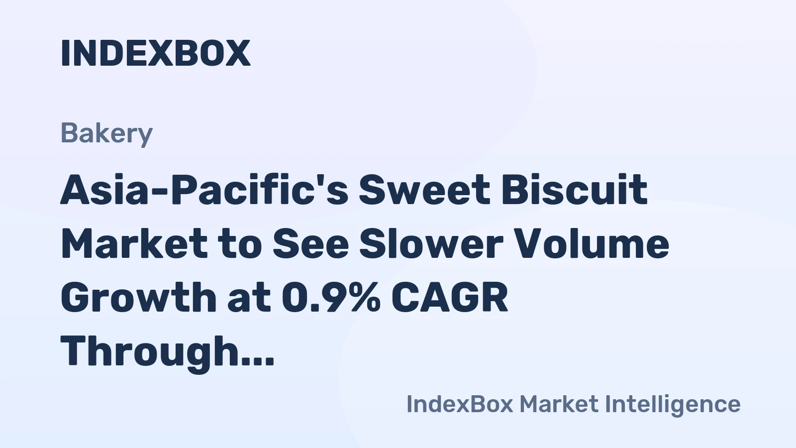 Asia-Pacific's Sweet Biscuit Market to See Slower Volume Growth at 0.9% CAGR Through 2035