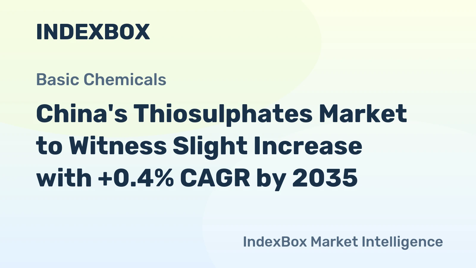 China's Thiosulphates Market to Witness Slight Increase with +0.4% CAGR by 2035