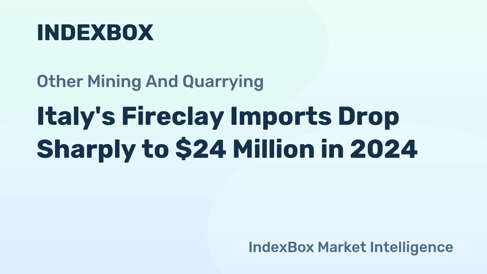 Italy's Fireclay Imports Drop Sharply to $24 Million in 2024