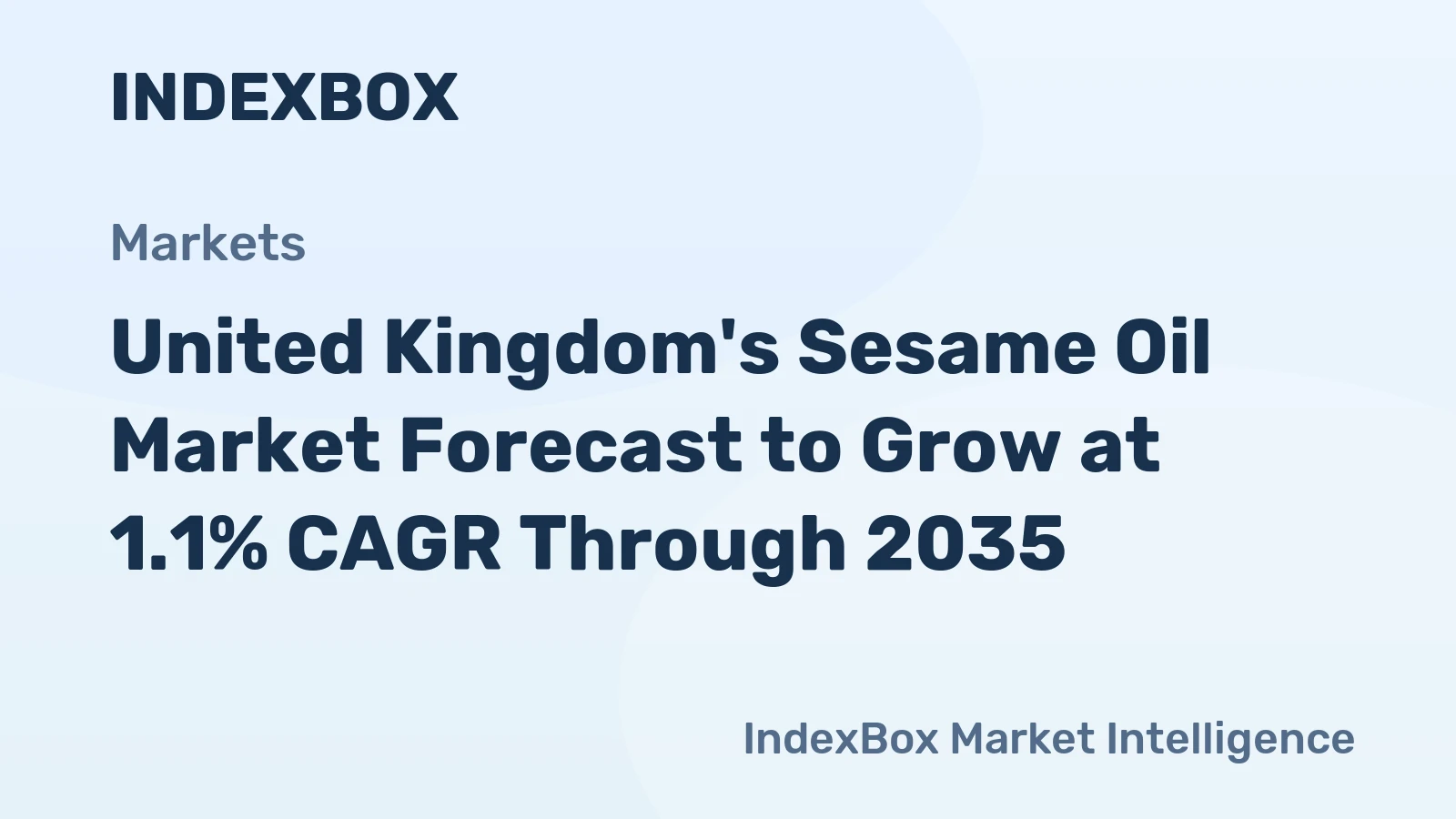 United Kingdom's Sesame Oil Market Forecast to Grow at 1.1% CAGR Through 2035