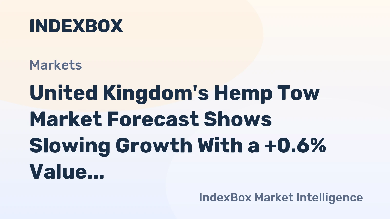 United Kingdom's Hemp Tow Market Forecast Shows Slowing Growth With a +0.6% Value CAGR