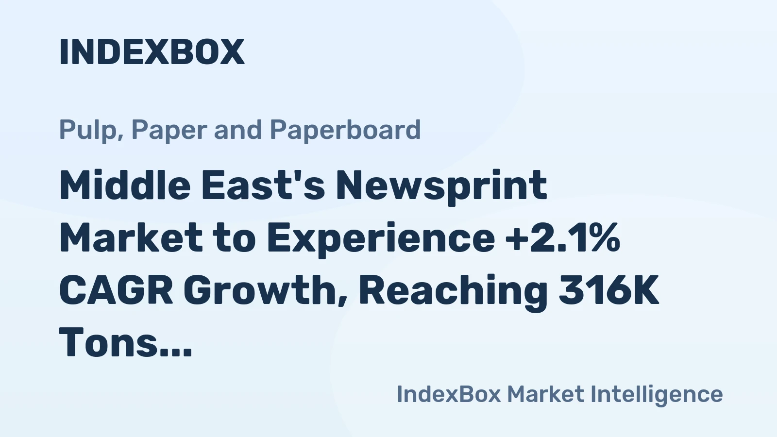 Middle East's Newsprint Market to Experience +2.1% CAGR Growth, Reaching 316K Tons by 2035