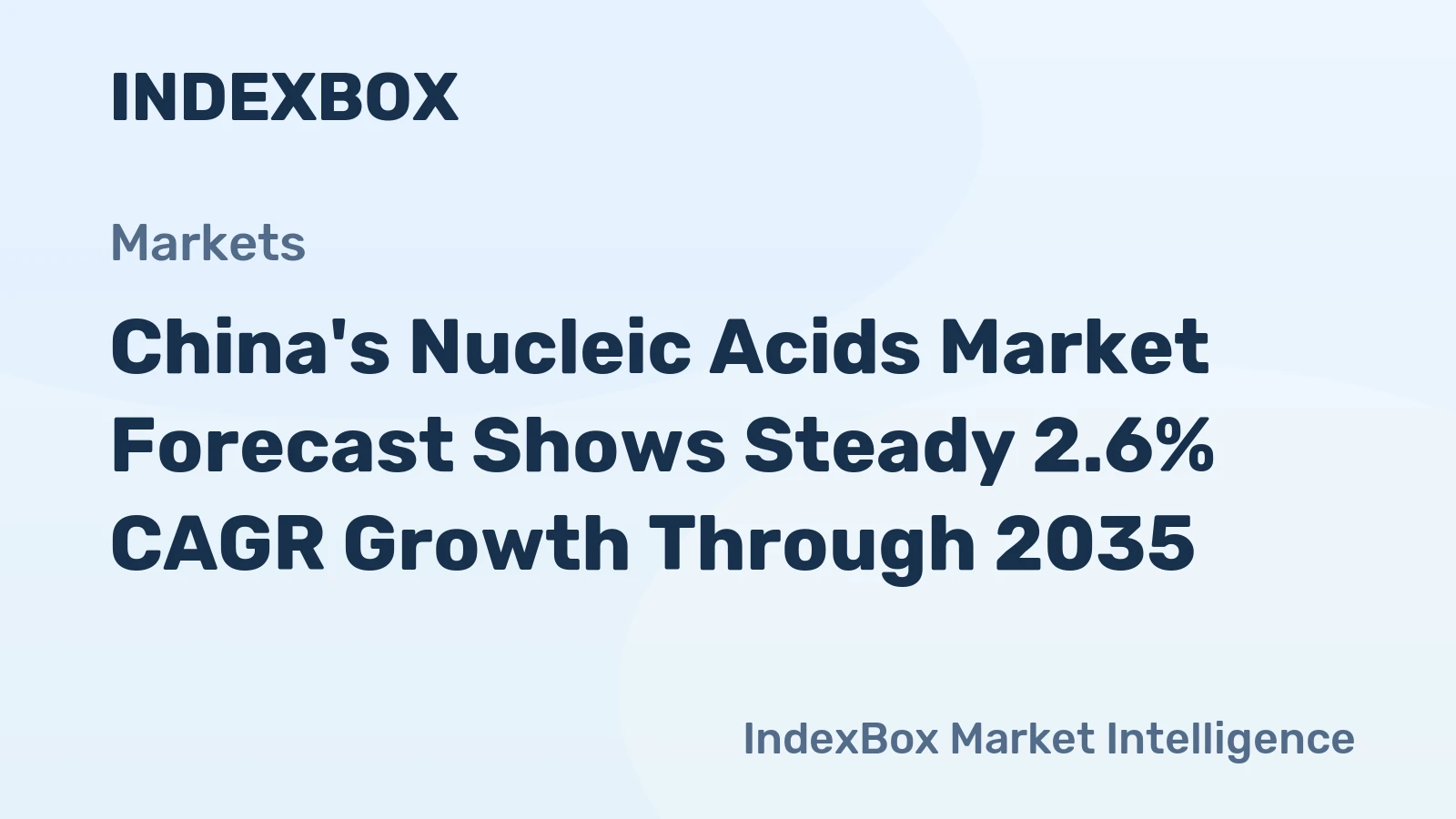 China's Nucleic Acids Market Forecast Shows Steady 2.6% CAGR Growth Through 2035