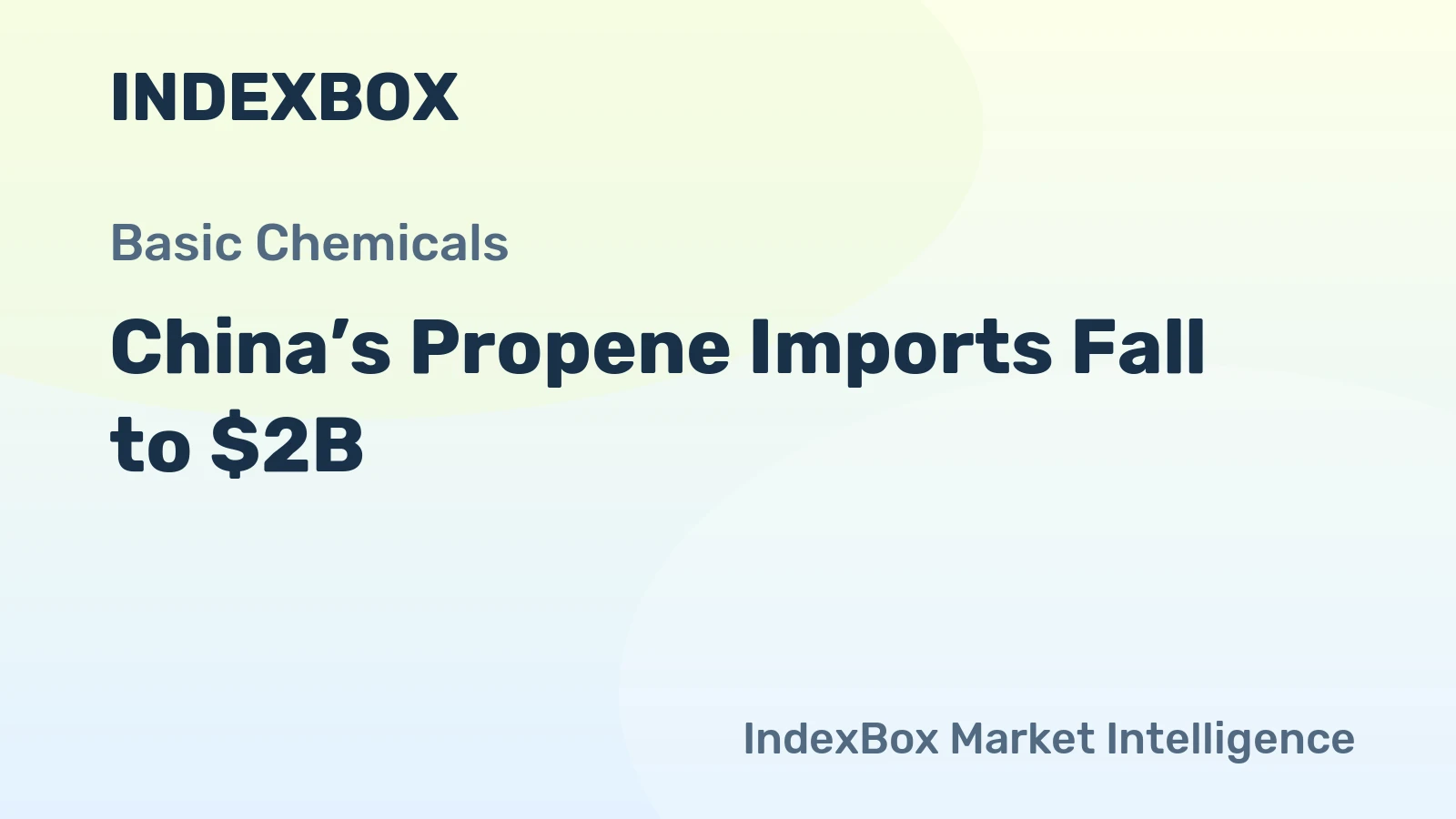 China’s Propene Imports Fall to $2B