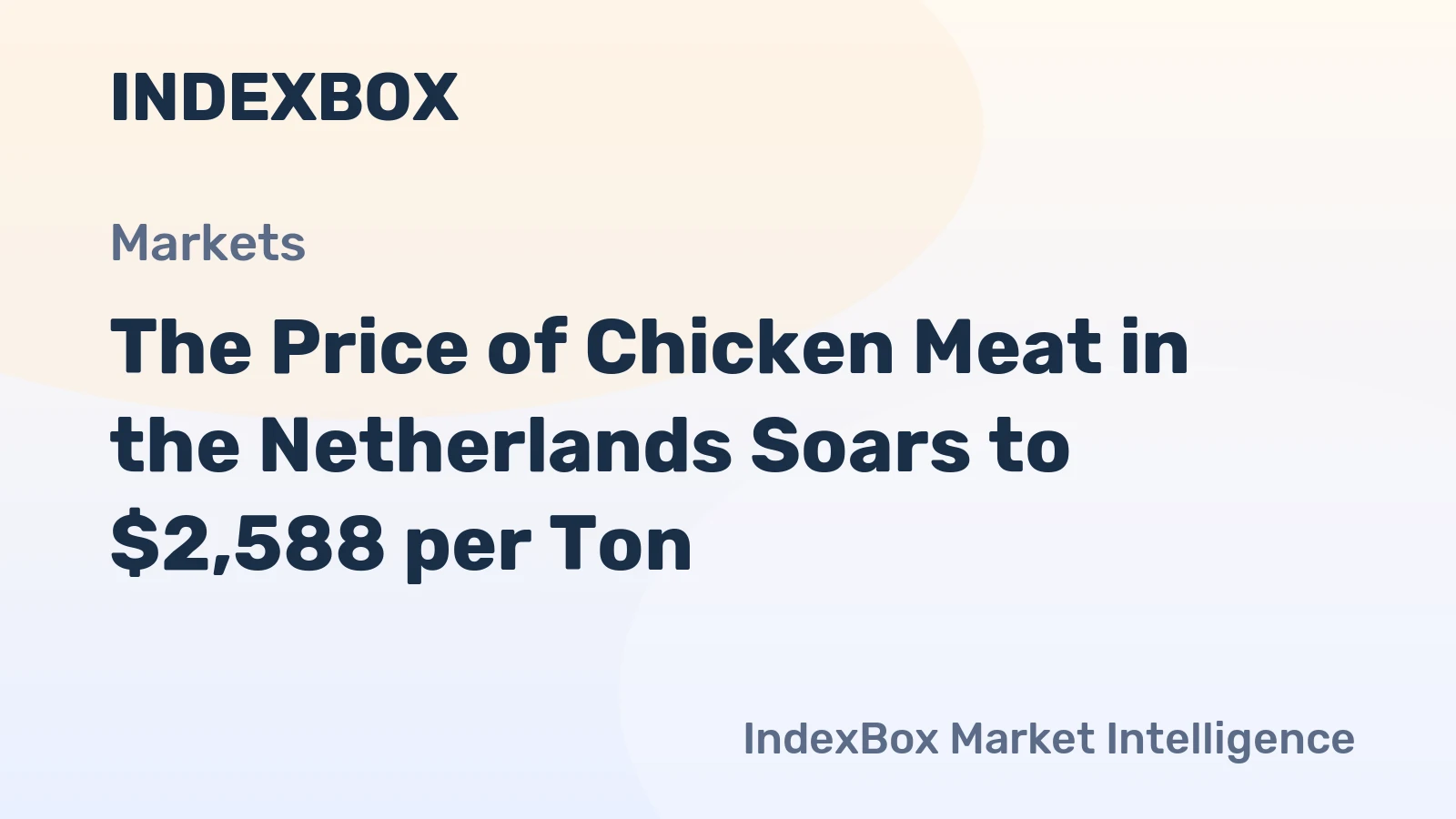 The Price of Chicken Meat in the Netherlands Soars to $2,588 per Ton